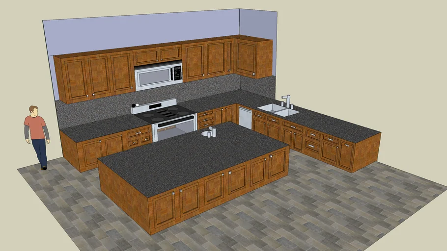 kitchen with granite | 3D Warehouse