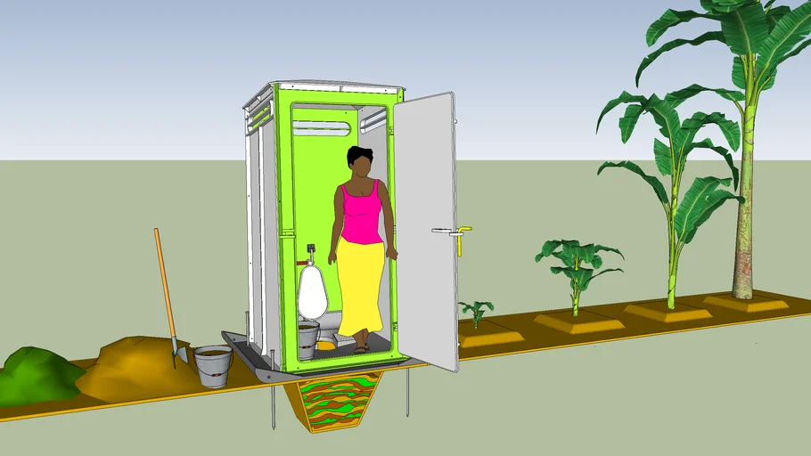 Bio sand toilet: in operation | 3D Warehouse