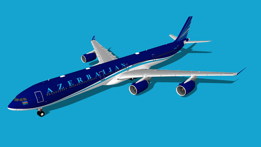 AZAL Azerbaijan Airlines Airbus A340-642 4K-AI08 'Baku-8' | 3D Warehouse