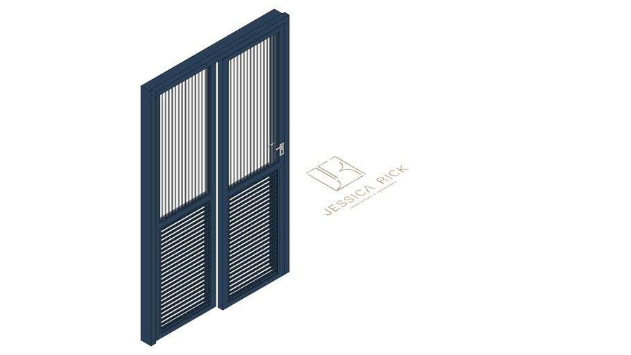 PORTA DE CORRER COM VIDRO CANELADO | 3D Warehouse