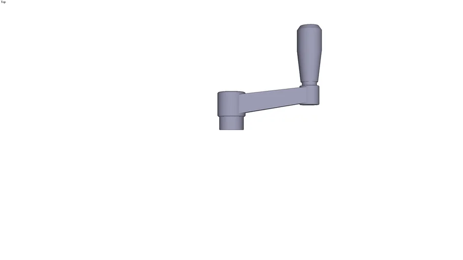 Cranked lever rotating handle bore Ø 10mm length 80mm | 3D Warehouse