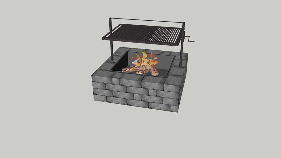Fogonero + Parrilla Marce / Fire pit+Bbq grill | 3D Warehouse