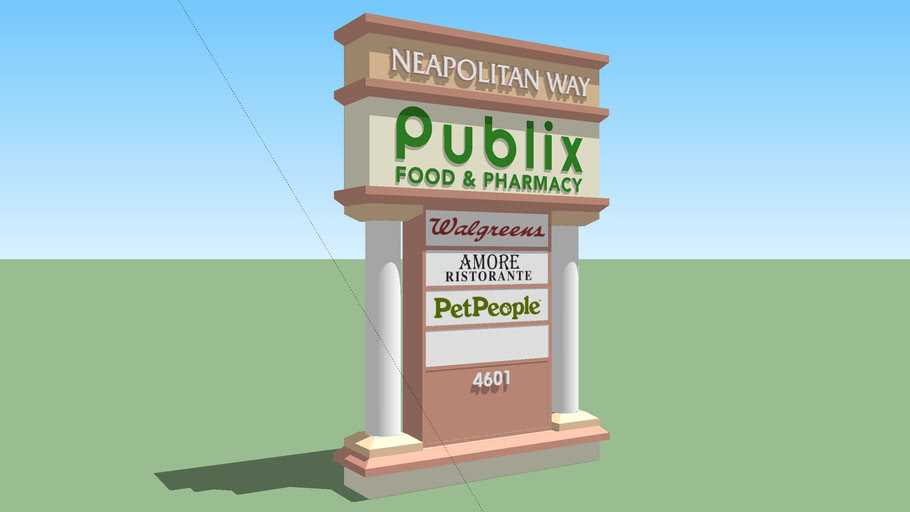 TRADITIONAL PYLON SIGN DESIGN 2 | 3D Warehouse