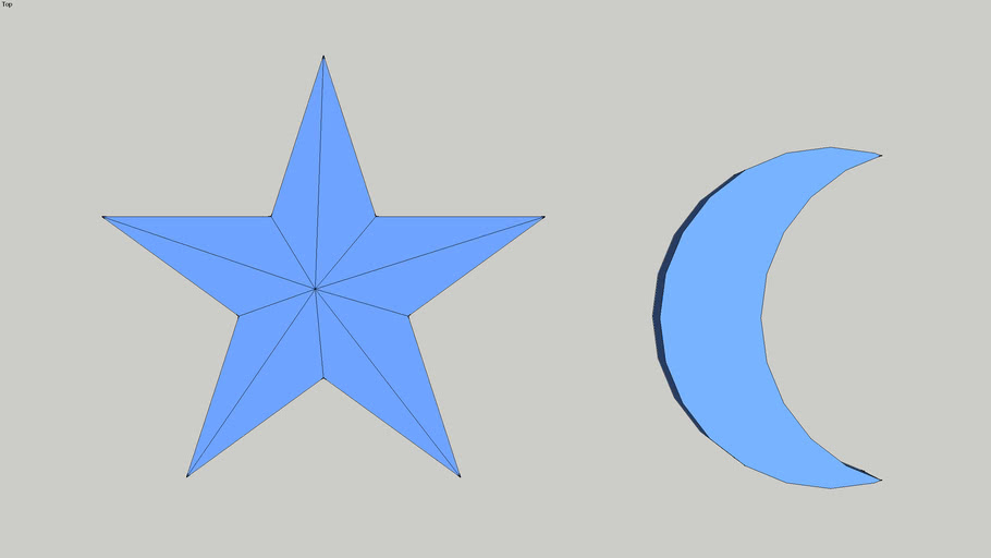 3D Star & Moon | 3D Warehouse