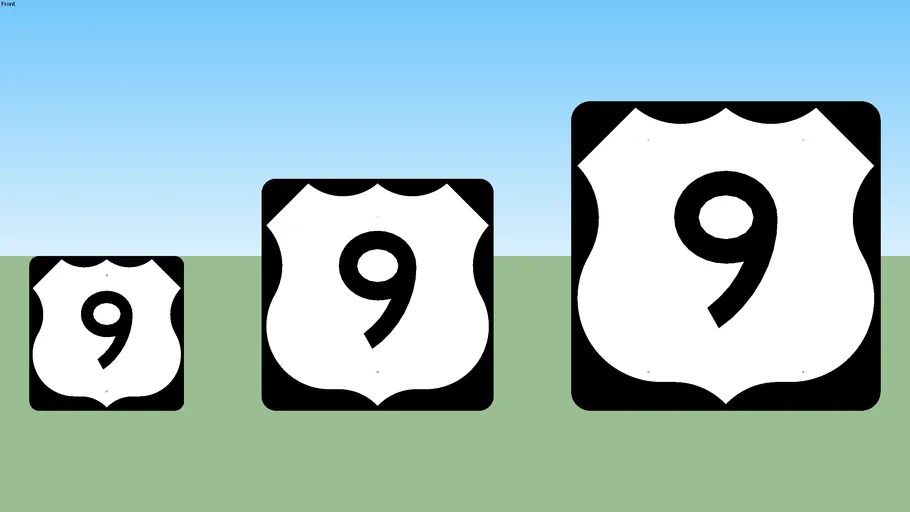 U.S. 9 Sign | 3D Warehouse