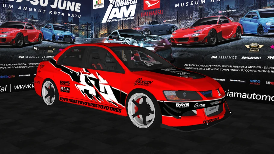 Modifikasi Mitsubishi Lancer Evolution IX 2004 Decals Fast and Furious ...