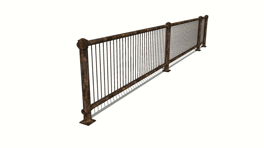 Rusted Metal Railing Assembly | 3D Warehouse