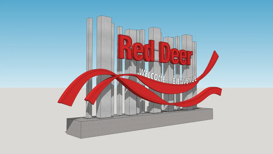 Red Deer Sign Concept | 3D Warehouse