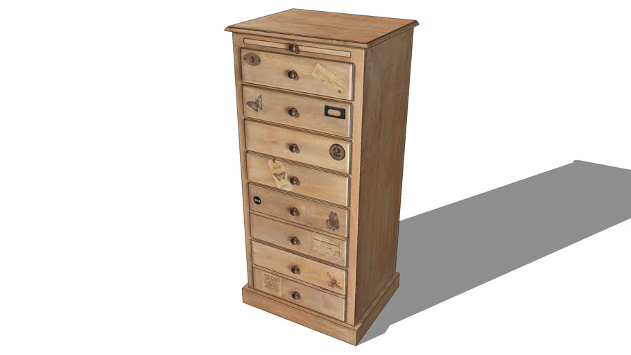 Semainier NATURALISTE, Maisons du monde. Réf: 129.781 Prix:349 | 3D Warehouse