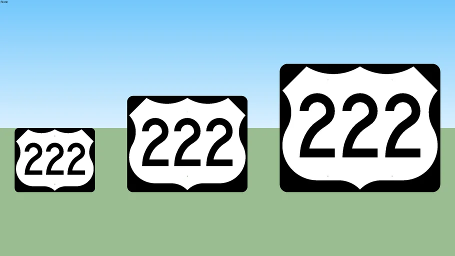 U.S. 222 Sign | 3D Warehouse