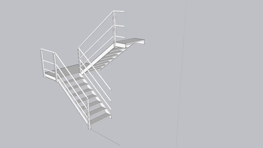 Escalera Metalica - Metal Stair | 3D Warehouse