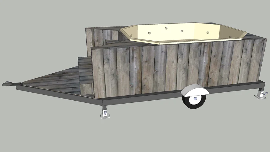 Mobile Jacuzzi on trailer | 3D Warehouse