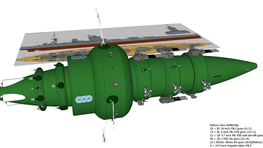 Nelson-class Battleship | 3D Warehouse