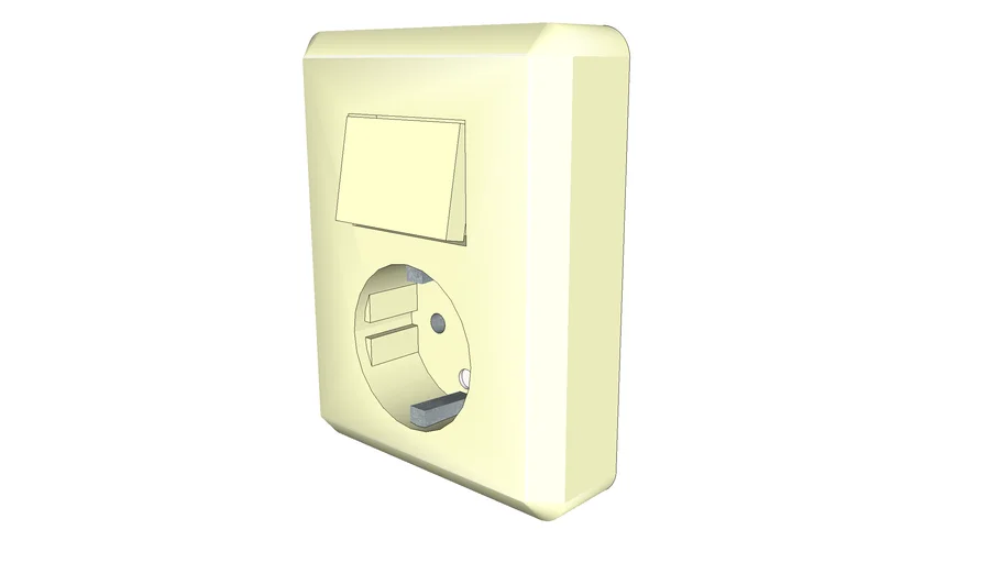 Insert outlet with switch | 3D Warehouse