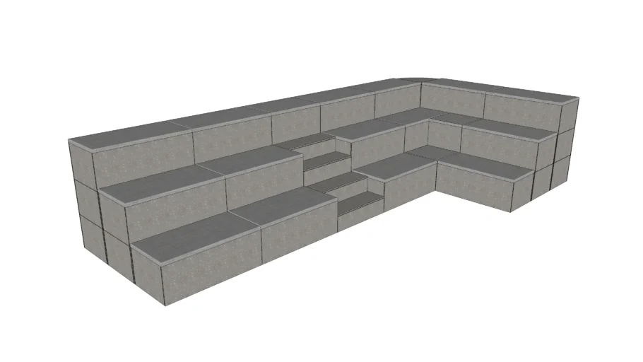 Blox Tiered Seating - TIR 07 by Icons of Denmark | 3D Warehouse