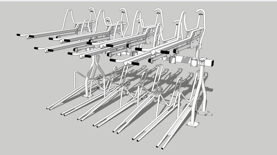 Two Tier Bike Rack: The Timberline Single Sided 14 | 3D Warehouse