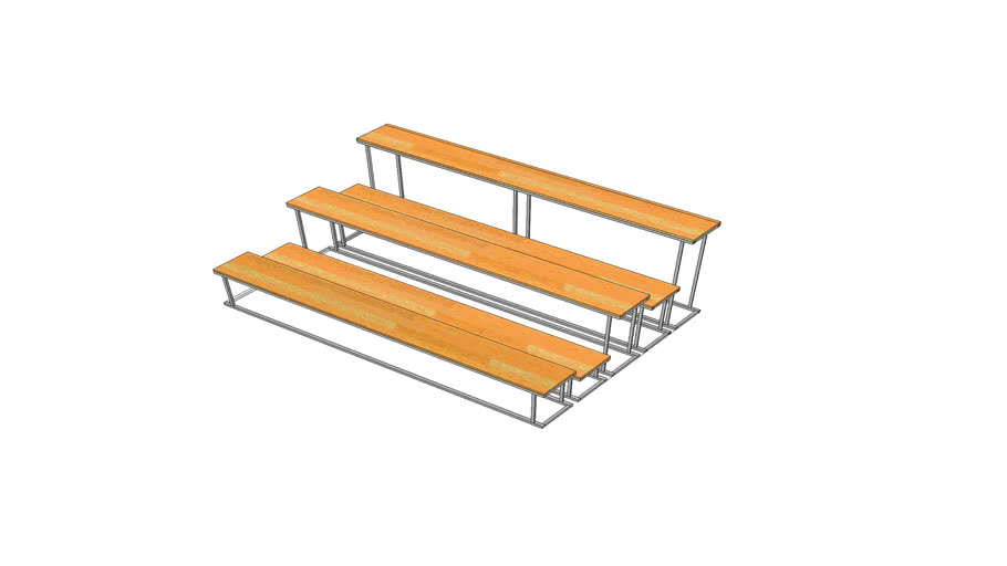 3 Level Bleacher Sits_01 | 3D Warehouse