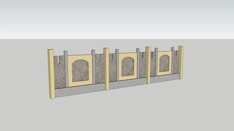 boundary wall | 3D Warehouse
