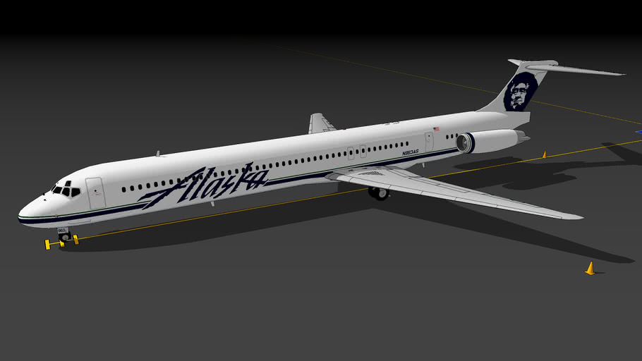 Alaska Airlines MD-83 (DC-9-83) (1995) | 3D Warehouse