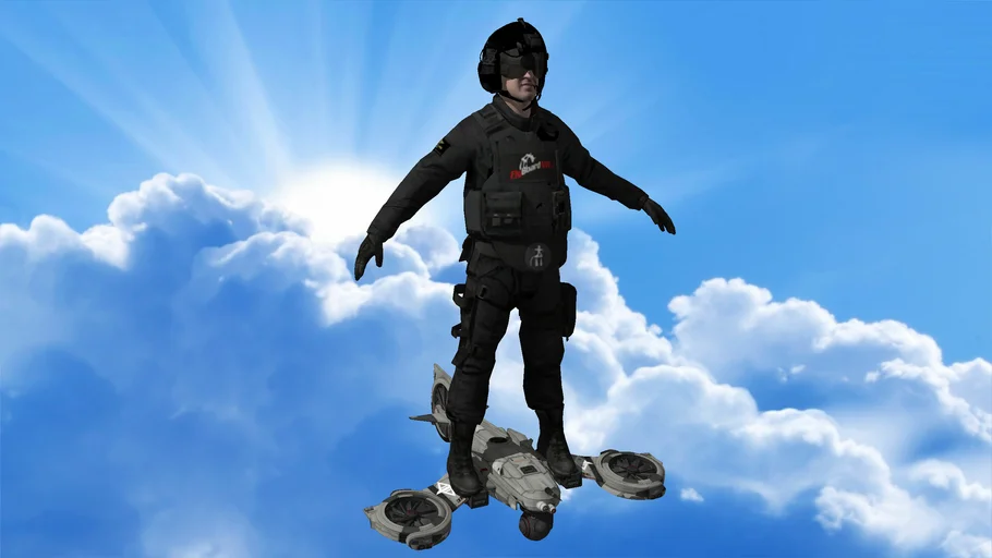 Man flying over Marseille | 3D Warehouse