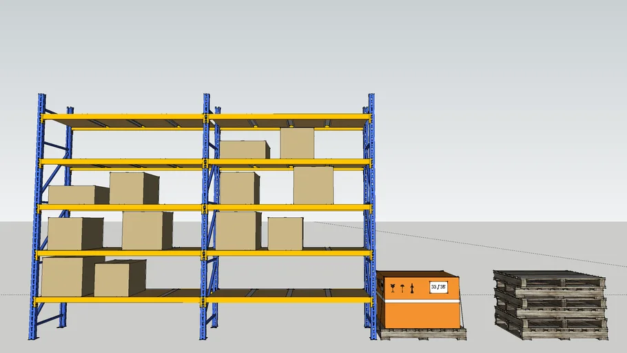 Warehouse+Shelf+stacked | 3D Warehouse