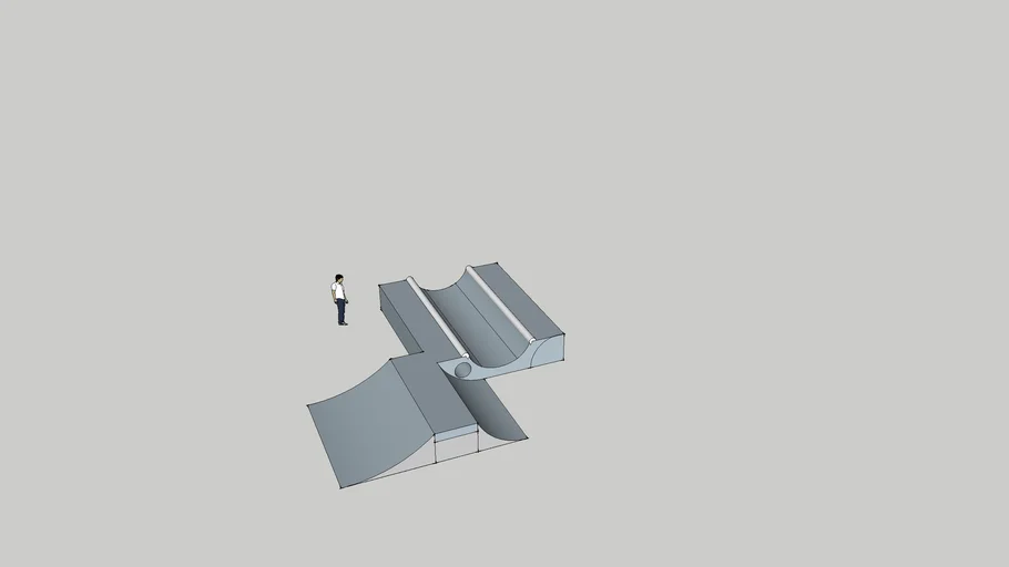 mini ramp with coping and luanch ramp | 3D Warehouse