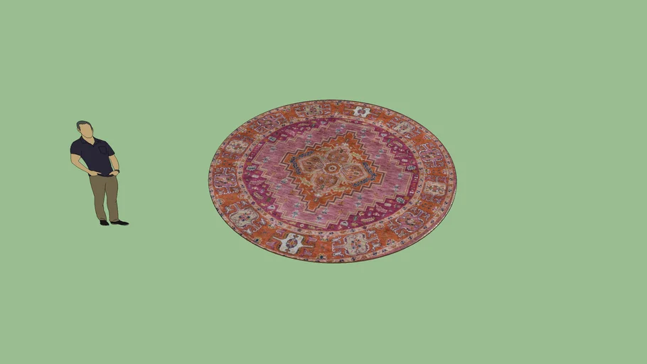 Surya Area Rug - ZEU7820-8RD | 3D Warehouse