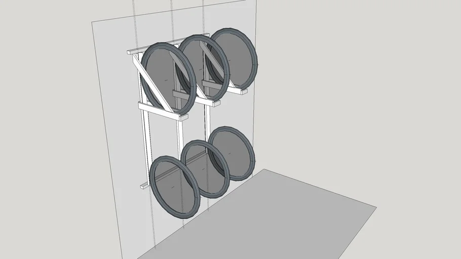 Swivel Bike Rack wall mount | 3D Warehouse