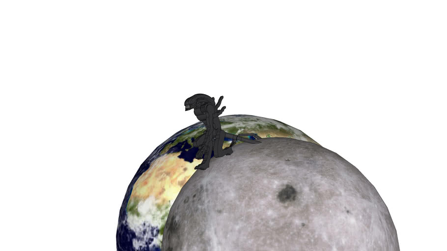 Alien In Moon | 3D Warehouse