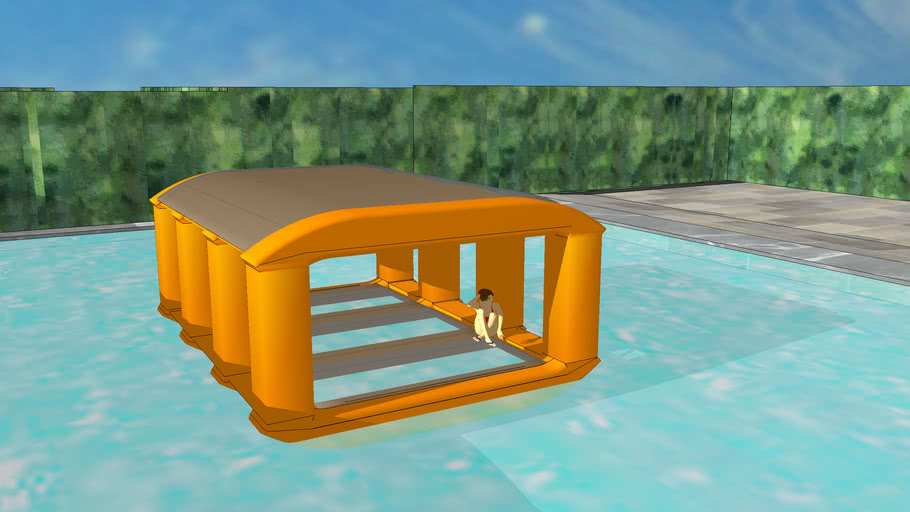 Inflatable, floating pool island | 3D Warehouse