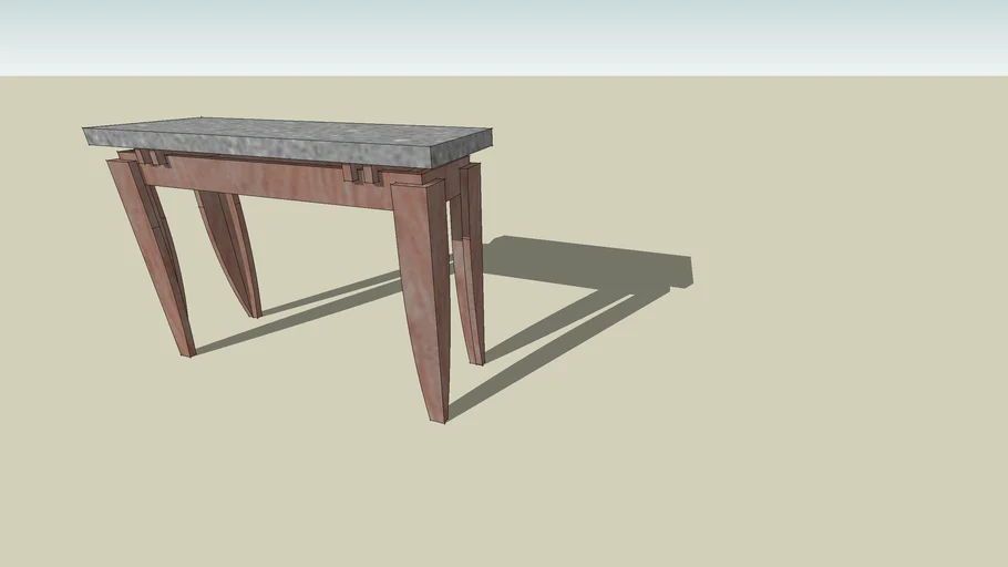 Wood Console Table | 3D Warehouse