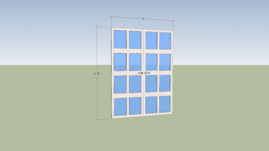 simple french doors | 3D Warehouse