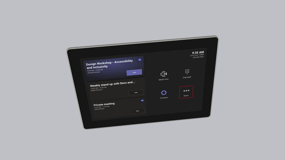 Poly TC8 - MS Team Interface | 3D Warehouse