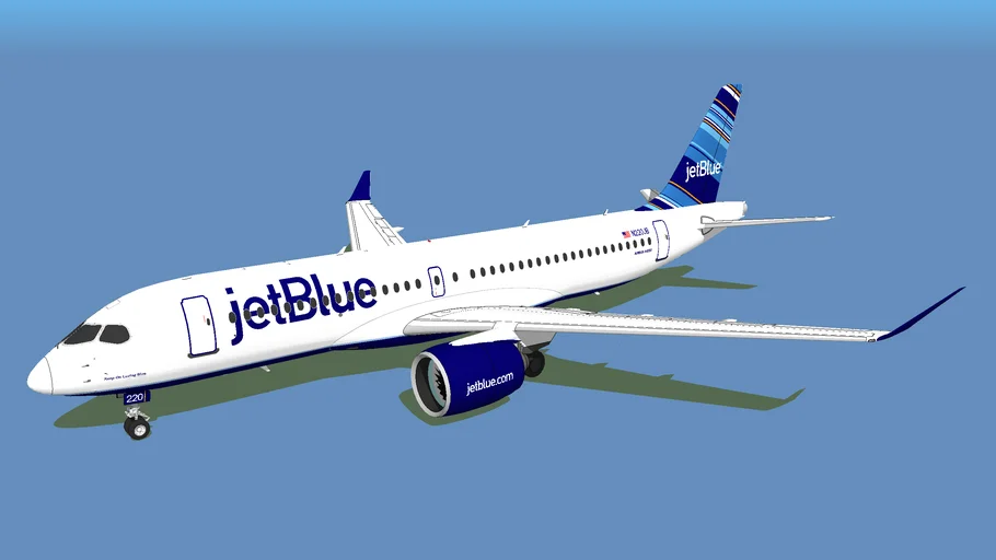 JetBlue (2020 - Fictional) - Airbus A220-300 | 3D Warehouse