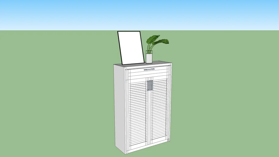 Louvered door Shoe Cabinet | 3D Warehouse