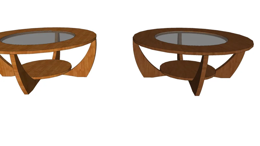 Circular glass topped centre table | 3D Warehouse