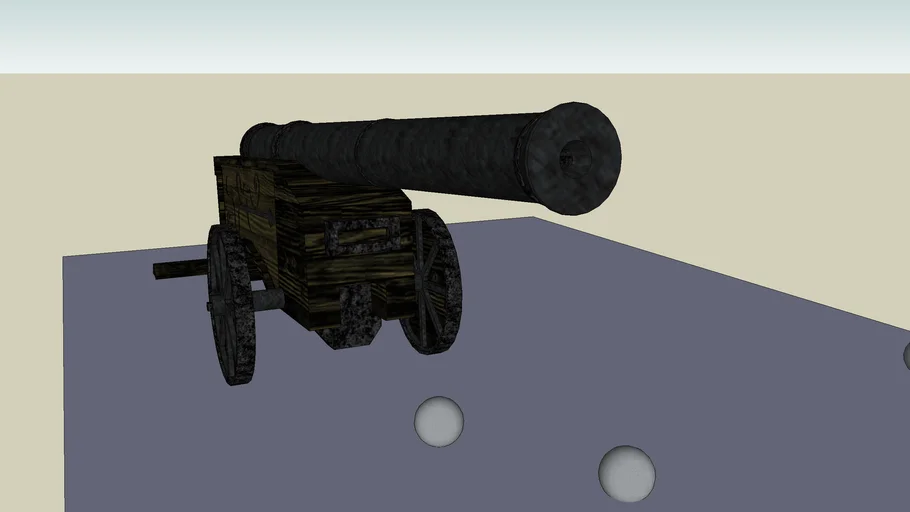 Defensive Cannon WITH REAL CANNON BALLS | 3D Warehouse