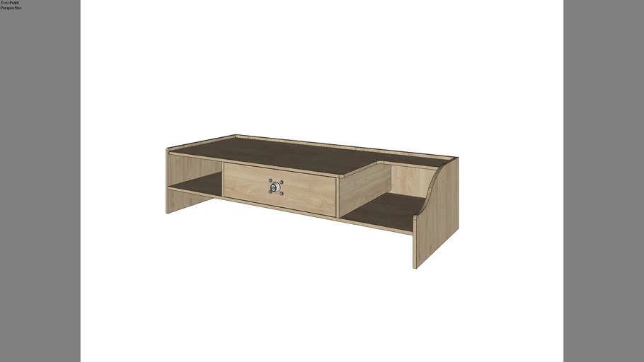 Monitor base with storage | 3D Warehouse