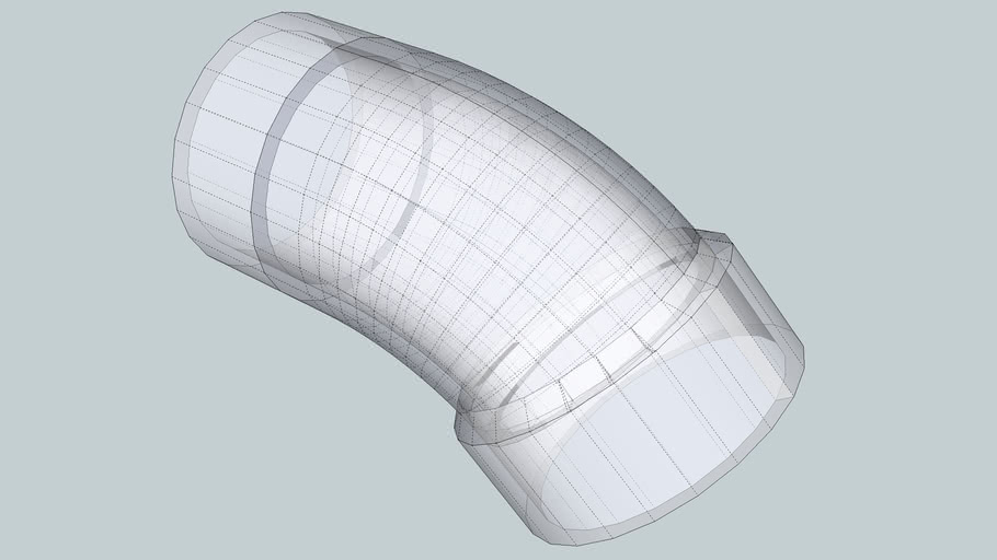 2' 45 degree street PVC fitting | 3D Warehouse