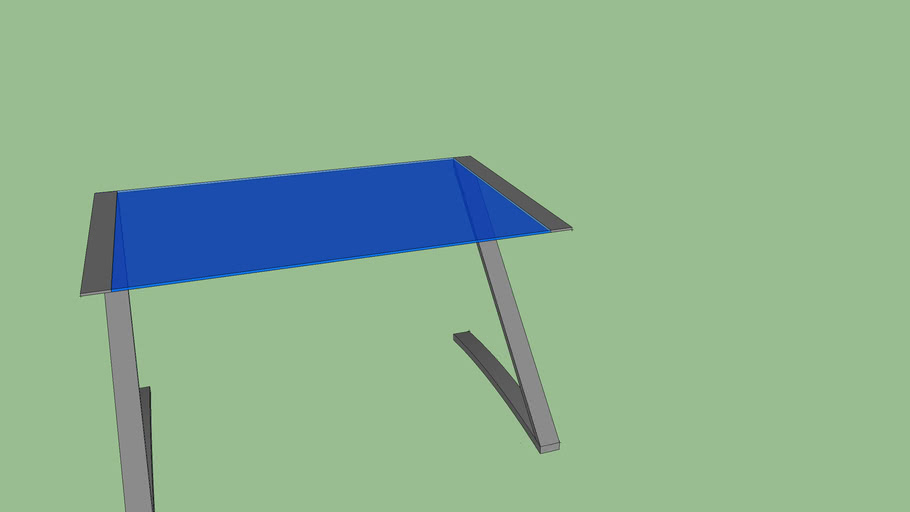 glass computer desk | 3D Warehouse