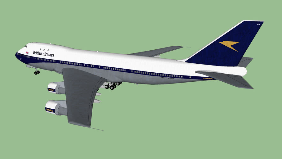 BOAC/BA boeing 747-136 G-AWNK 1975 | 3D Warehouse
