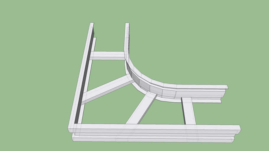 CABLE LADDER 90 Horizontal Bend 200x100 | 3D Warehouse