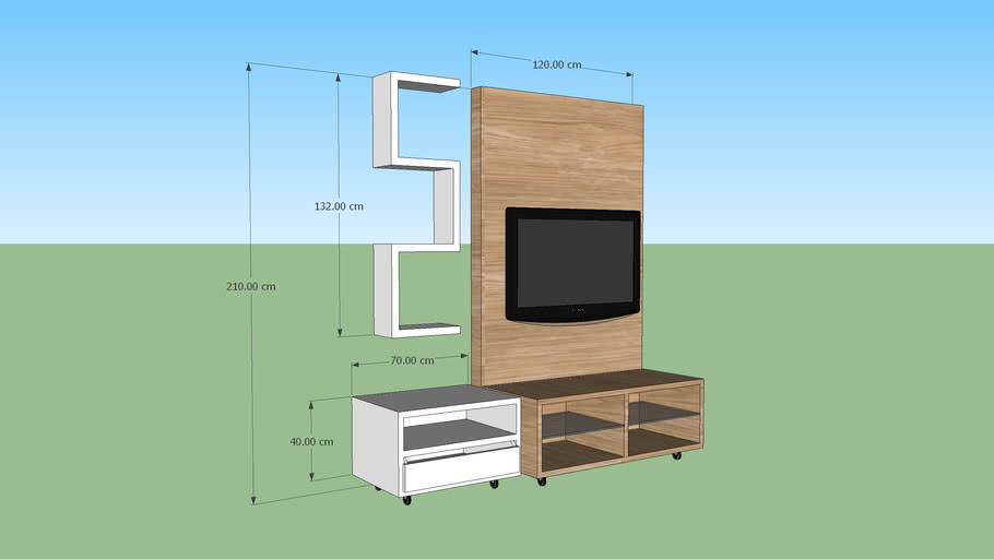 Rack modular para TV LCD 40 polegadas 3.2 | 3D Warehouse
