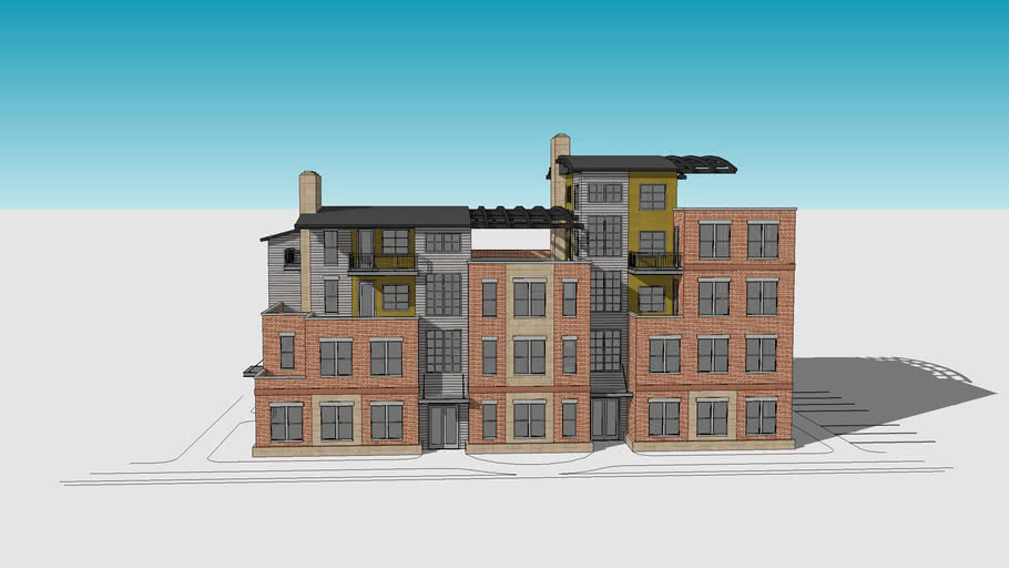 Moldel of a Mixed-use Building | 3D Warehouse