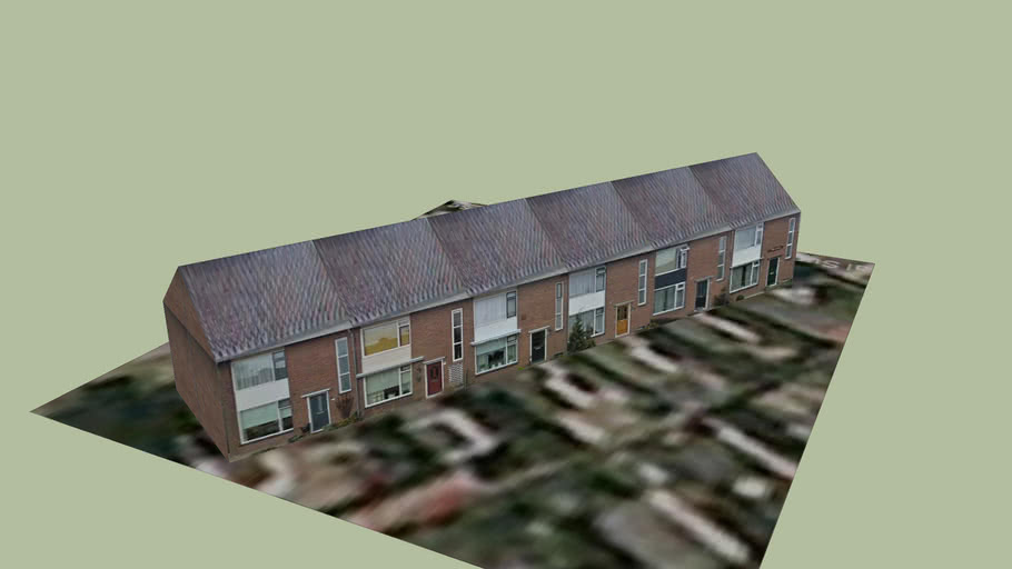 Huizen aan Fokelinus van de Walstraat, Lemmer | 3D Warehouse