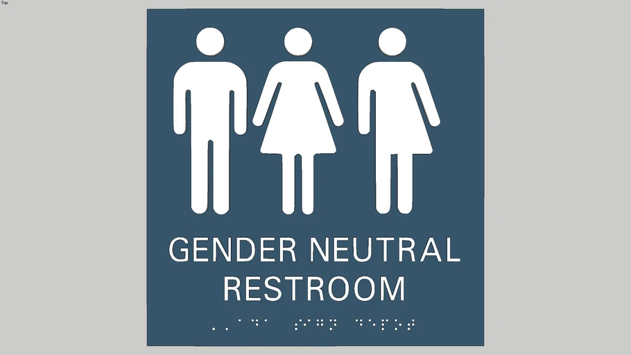 Gender Neutral Restroom Sign | 3D Warehouse