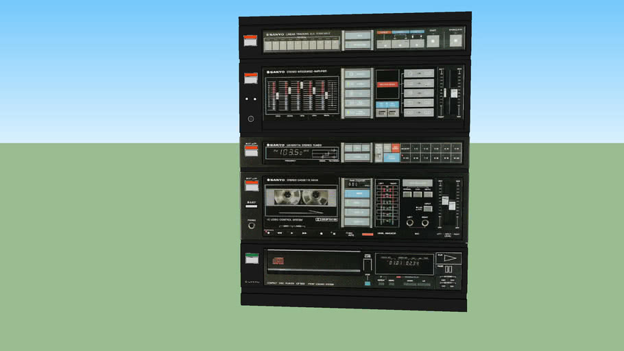 Sanyo Hi-Fi stereo system (50CD) | 3D Warehouse