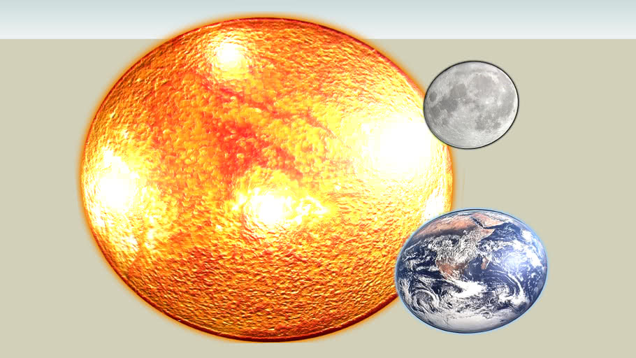 2D-Earth, Moon, Sun | 3D Warehouse