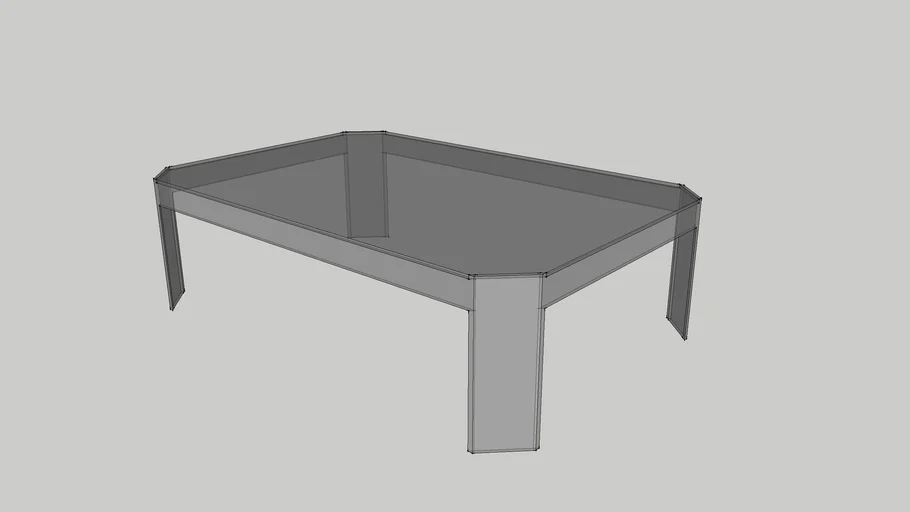 Perspex and Glass Coffee Table | 3D Warehouse
