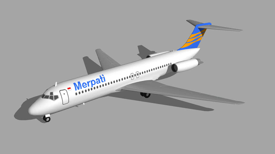 Merpati McDonnell Douglas DC-9-30 | 3D Warehouse
